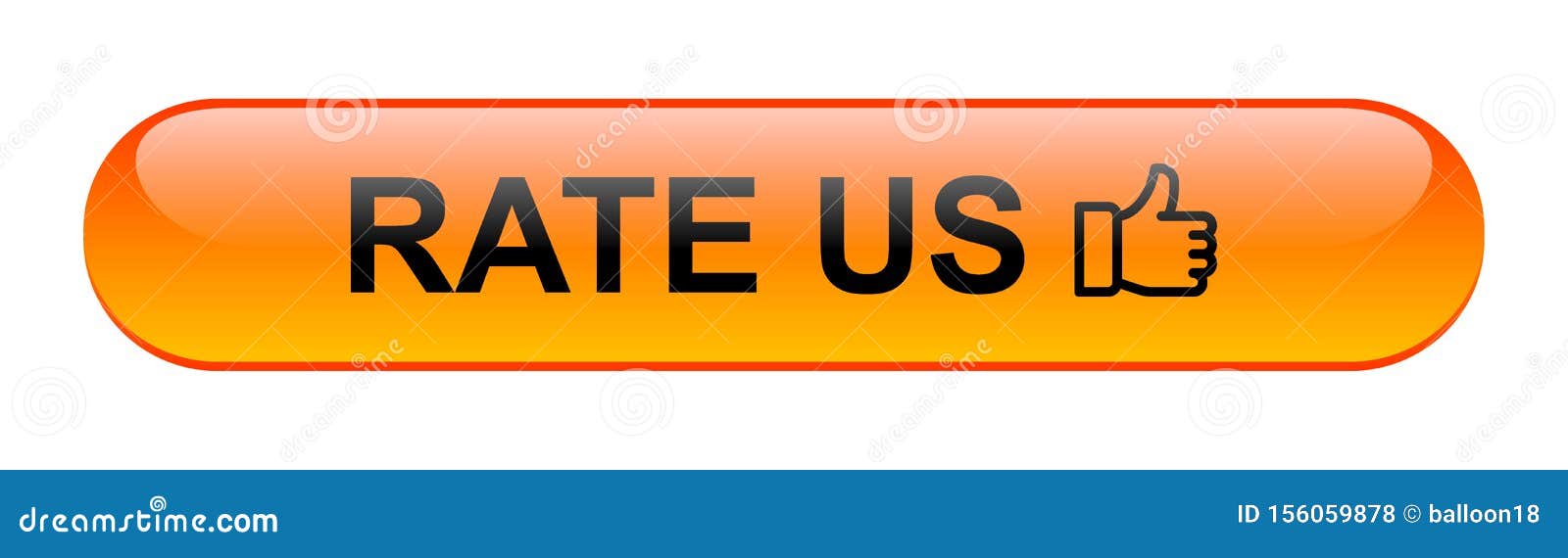 Rate us button stock vector. Illustration of icon, element - 156059878