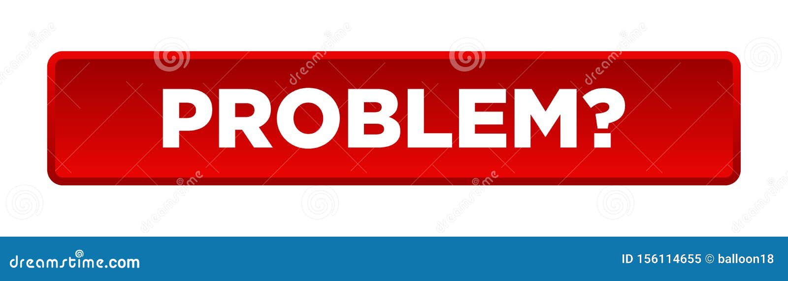 Problem button stock vector. Illustration of button - 156114655