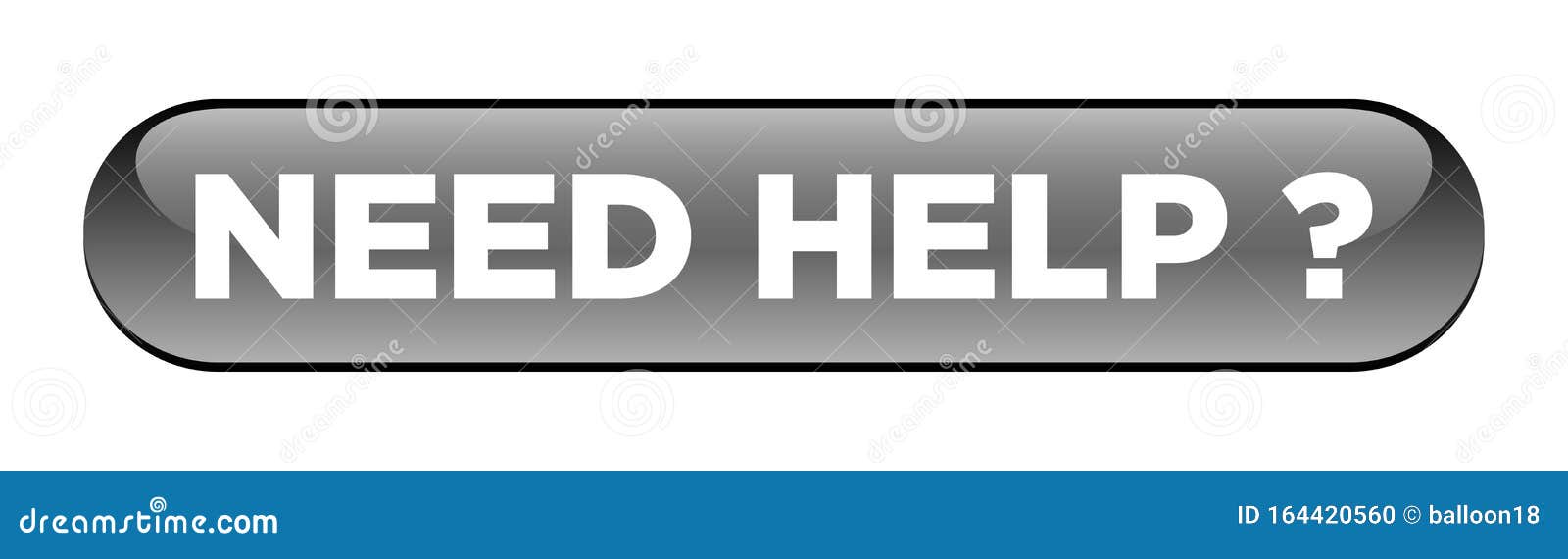 Need help button stock illustration. Illustration of challenge - 164420560