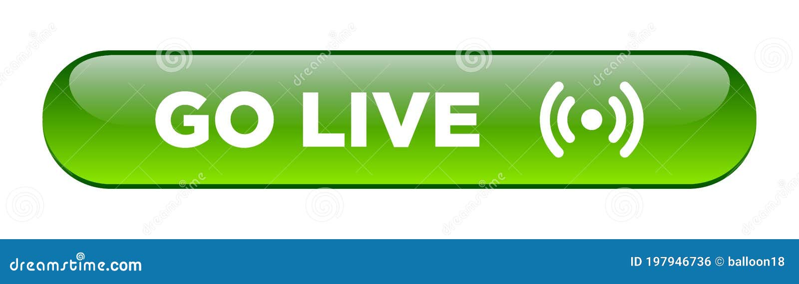 Go live button stock vector. Illustration of movie, generated - 197946736