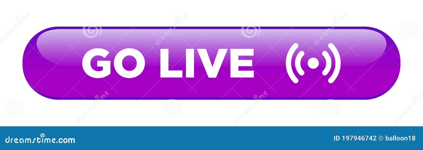 Go live button stock vector. Illustration of computer - 197946742