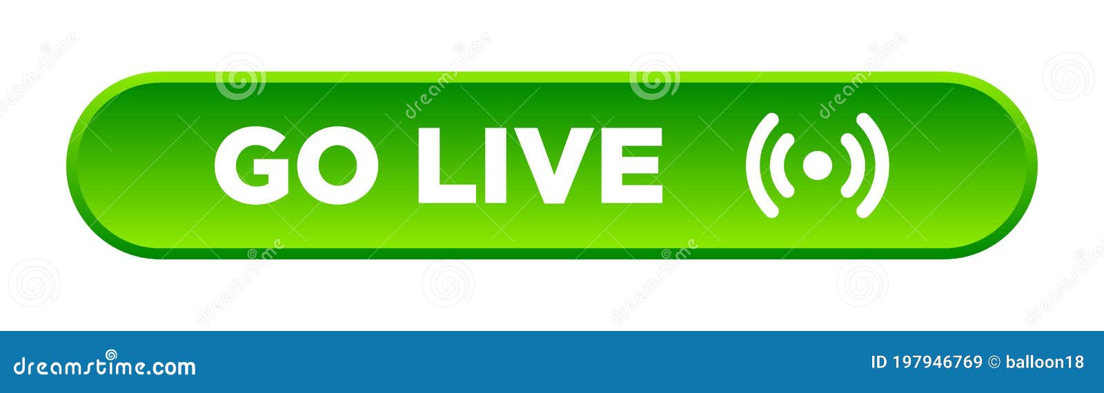 Go live button stock vector. Illustration of game, breaking - 197946769