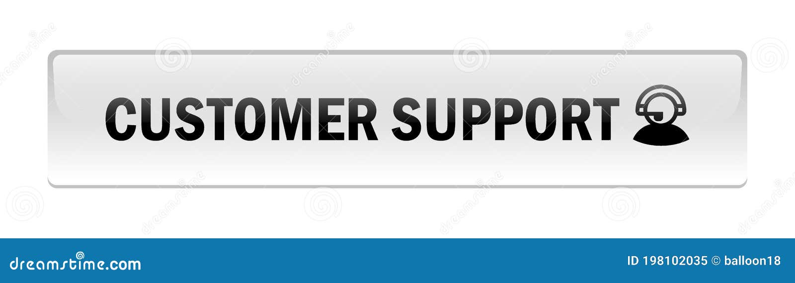 Customer support button stock vector. Illustration of generated - 198102035