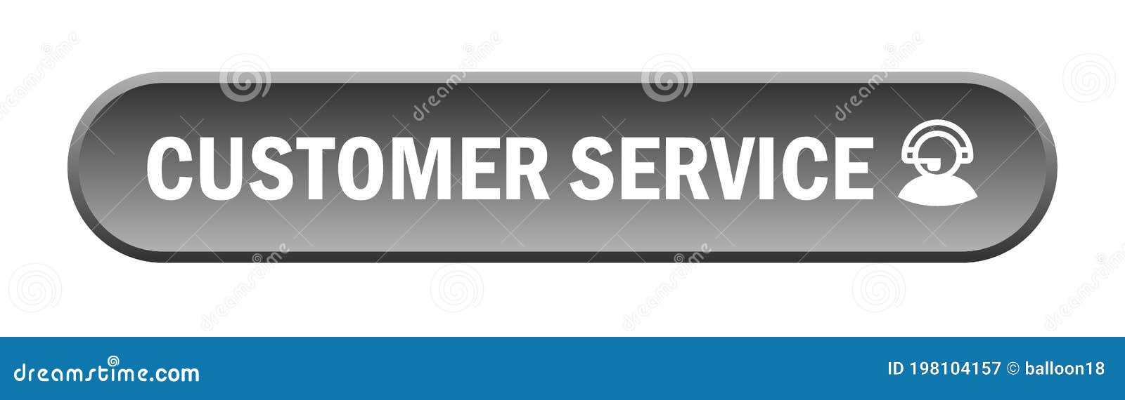 Customer service button stock vector. Illustration of center - 198104157