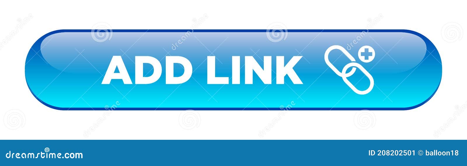 Add link icon web button stock vector. Illustration of advertising ...