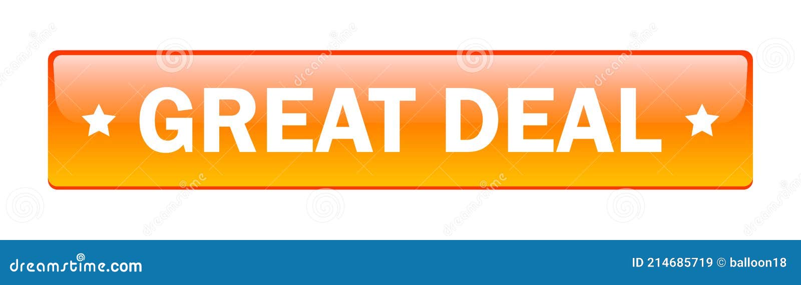 Great deal button stock vector. Illustration of advertisement - 214685719