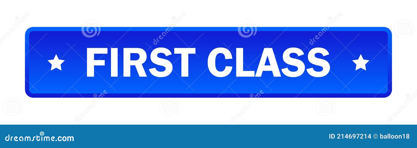 First class icon button stock vector. Illustration of advertisement ...