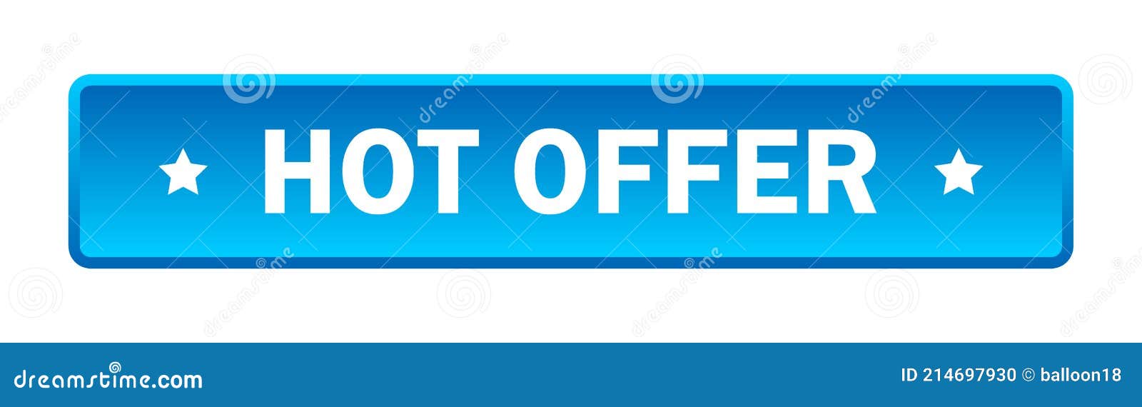 Hot offer icon button stock vector. Illustration of advertisement ...