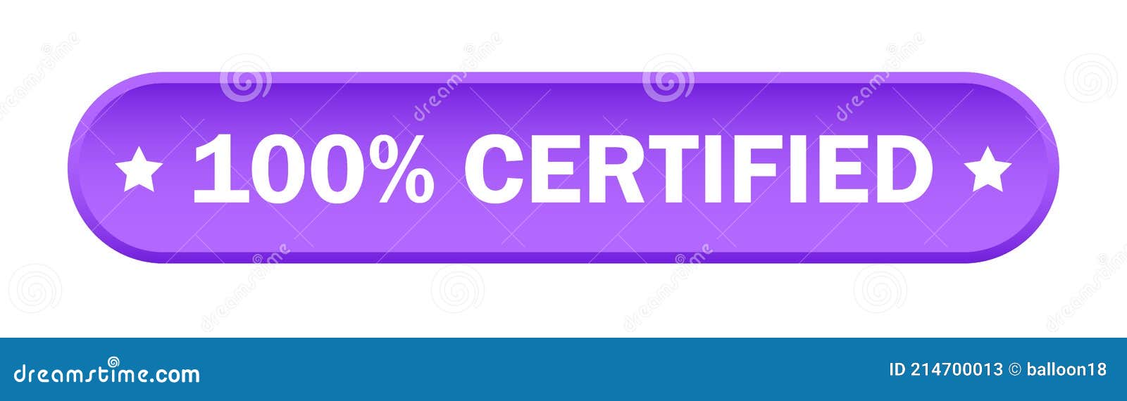 100 Percent Certified Button Stock Vector - Illustration of genuine ...