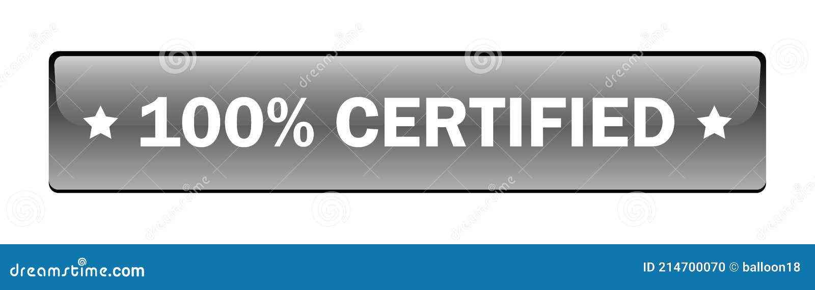 100 Percent Certified Button Stock Vector - Illustration of discount ...