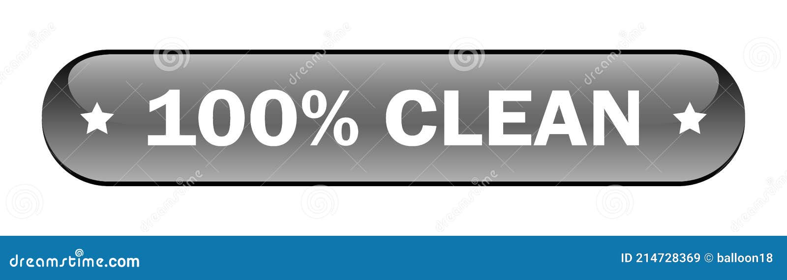 100 percent clean button stock vector. Illustration of color - 214728369