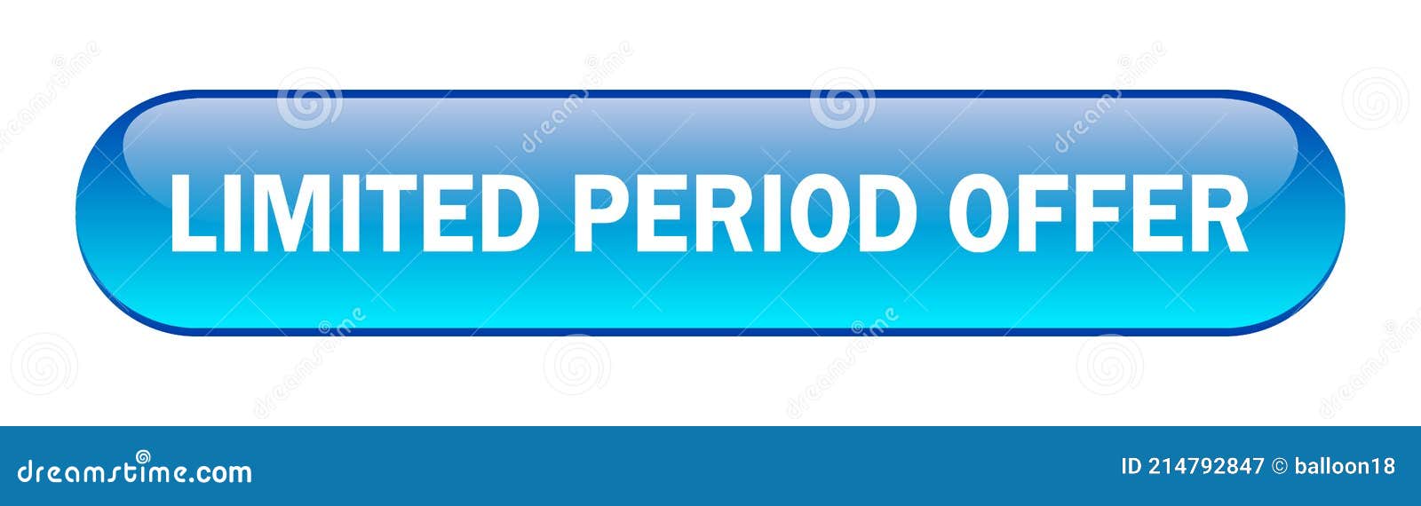Limited Period Offer Button Stock Vector - Illustration of banner ...