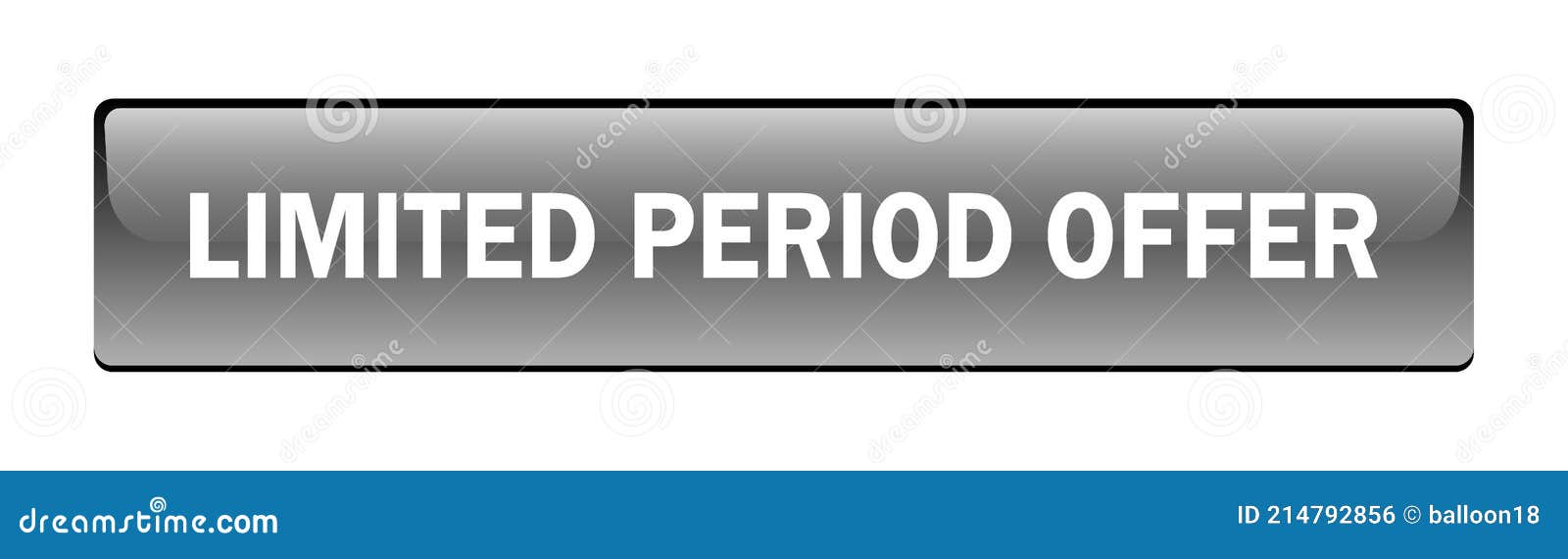 Limited Period Offer Button Stock Vector - Illustration of genuine ...