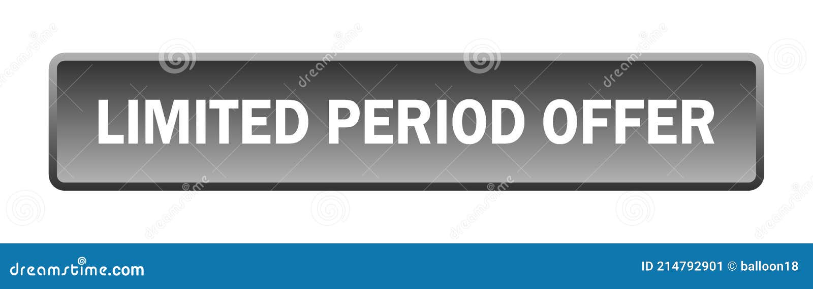Limited Period Offer Button Stock Vector - Illustration of glossy ...