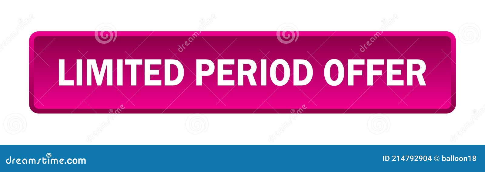 Limited Period Offer Button Stock Vector - Illustration of price ...