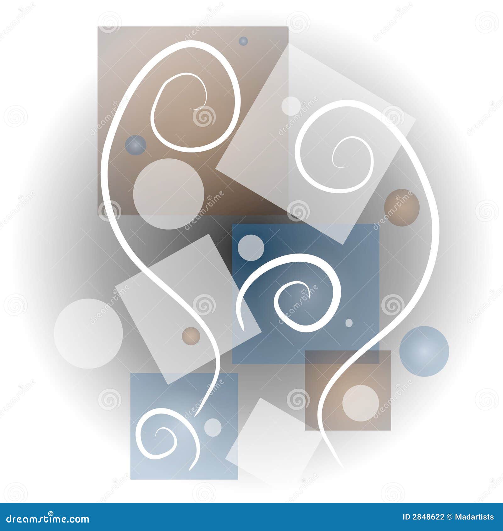 L'abstrait Forme L'art 3 De Collage Illustration Stock - Illustration ...