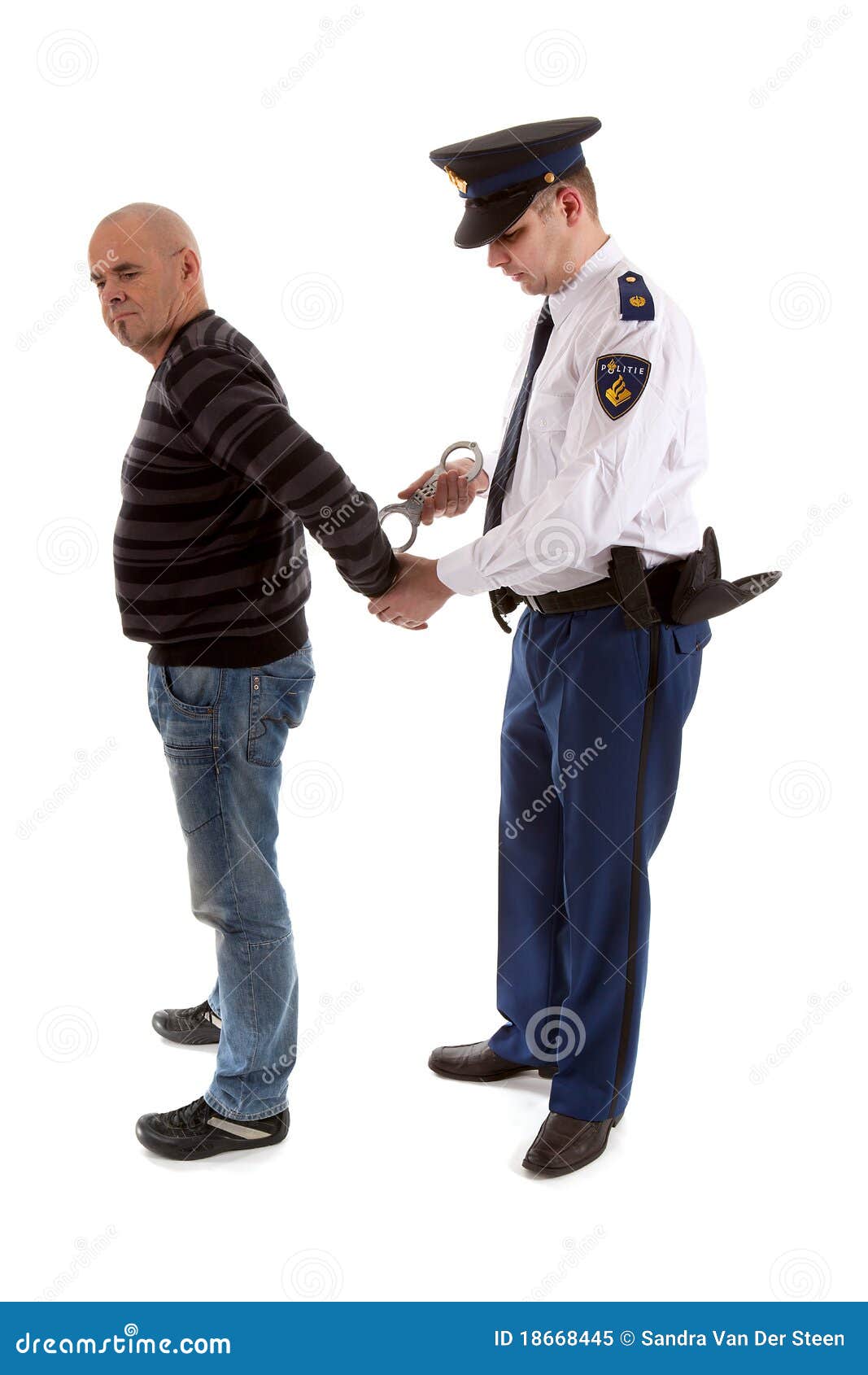L'agent De Police Effectue Une Arrestation Image stock - Image du ...