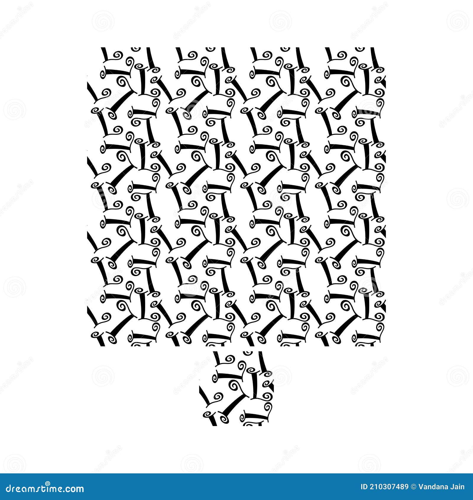L Alphabet Pattern with Black Bold Latin Letters.continuous Letters ...