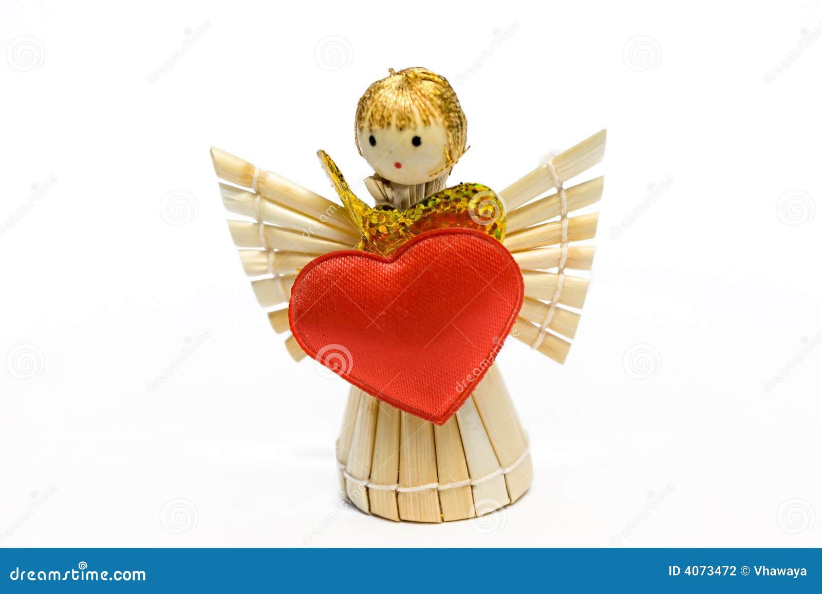 L'angelo con cuore fotografia stock. Immagine di isolamento - 4073472