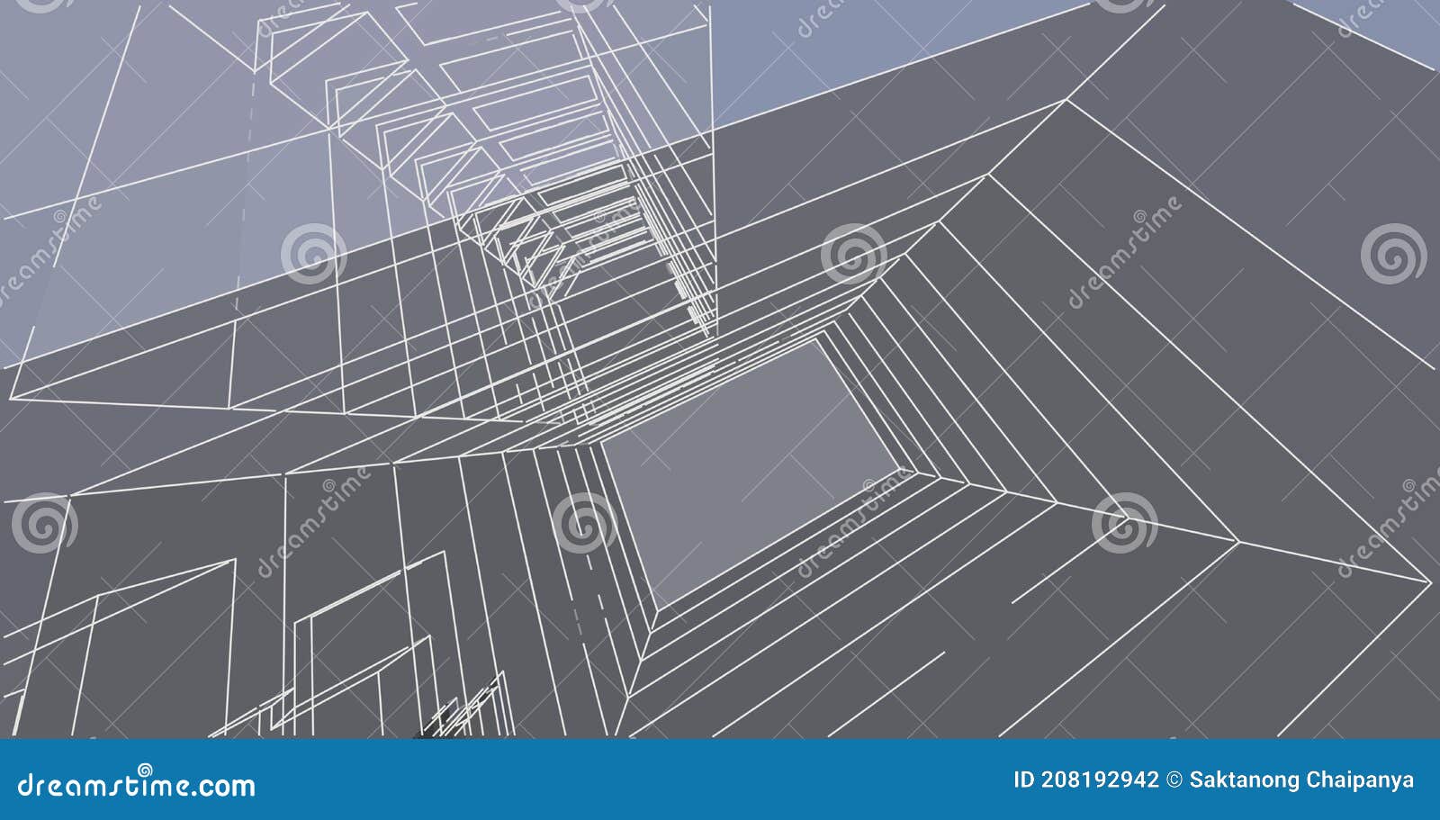 Architecture Moderne Filaire. Concept Du Filaire Urbain. Construction ...