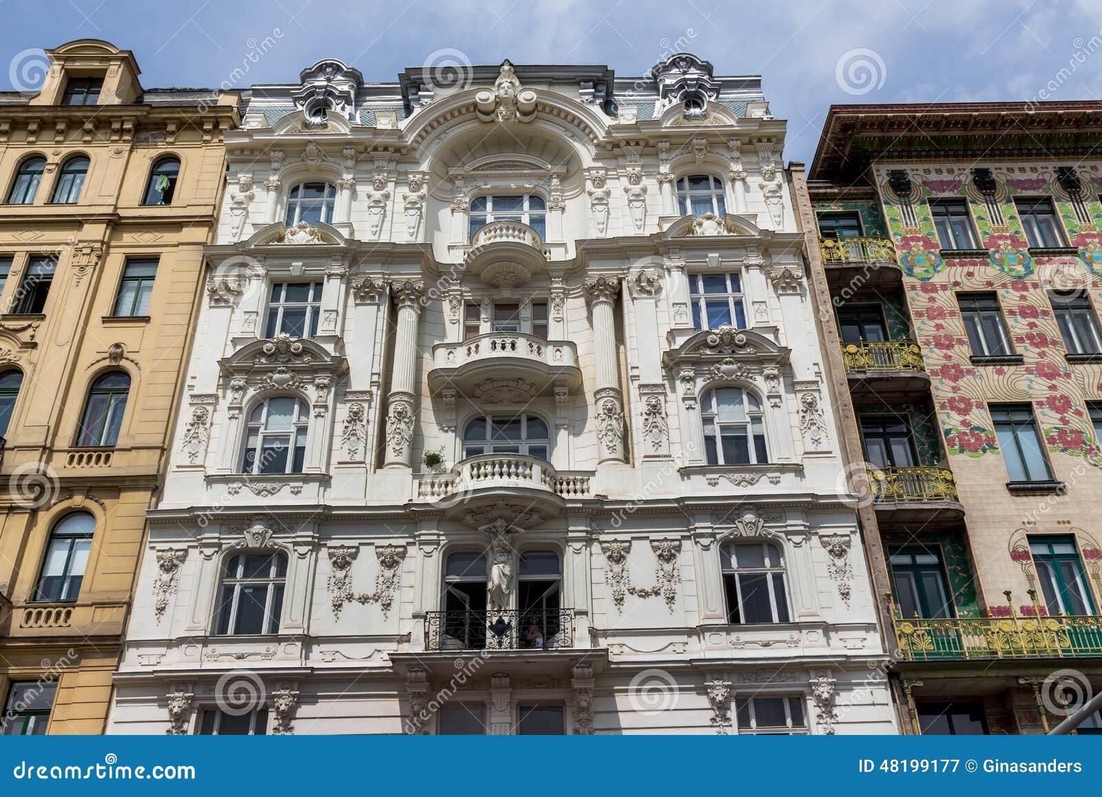 L'Austria, Vienna, Wien Le Case a Schiera Immagine Stock - Immagine di ...