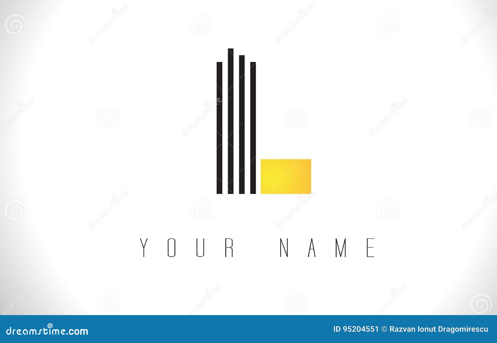L Black Lines Letter Logo. Creative Line Letters Vector Template Stock ...