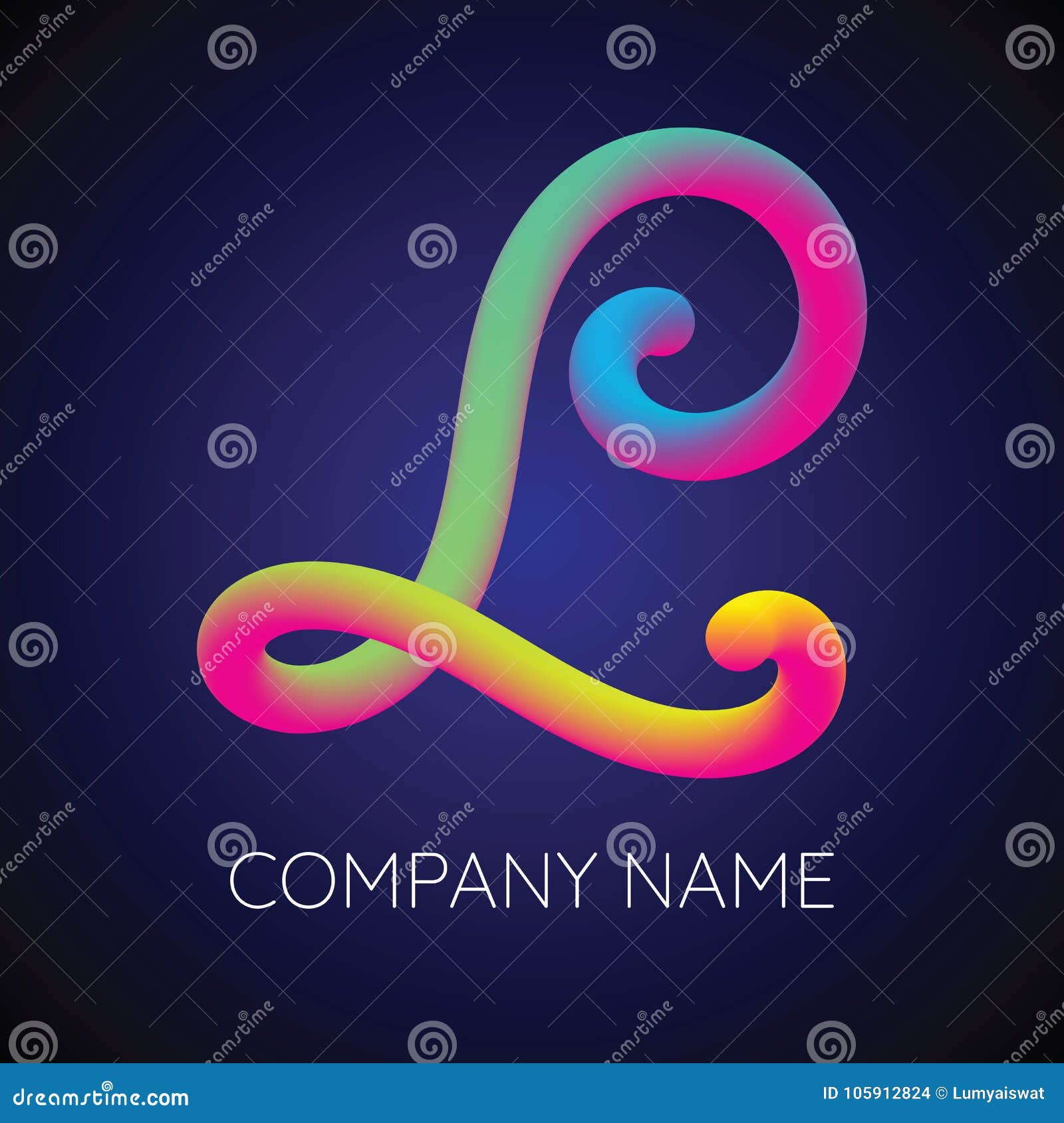 L Color De Logo Icon Blending De La Letra Ilustración del Vector ...