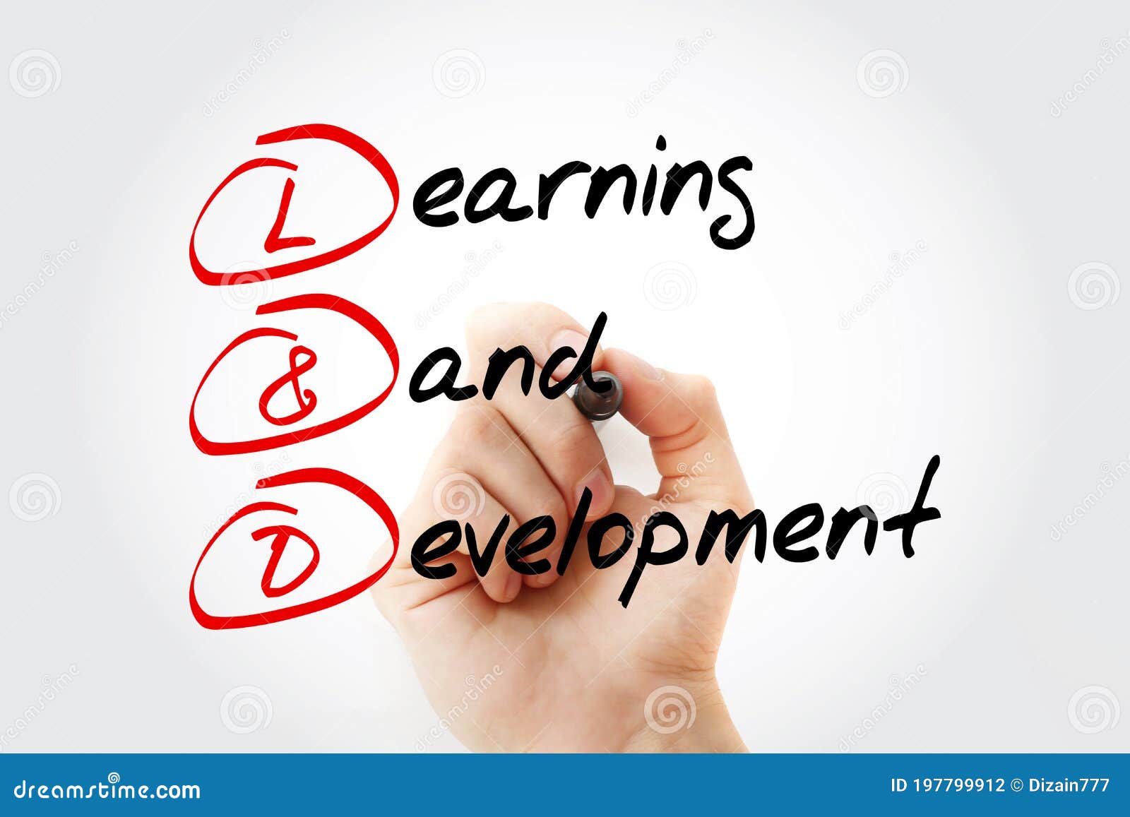 L and D, Learning and Development Acronym Stock Photo - Image of ...