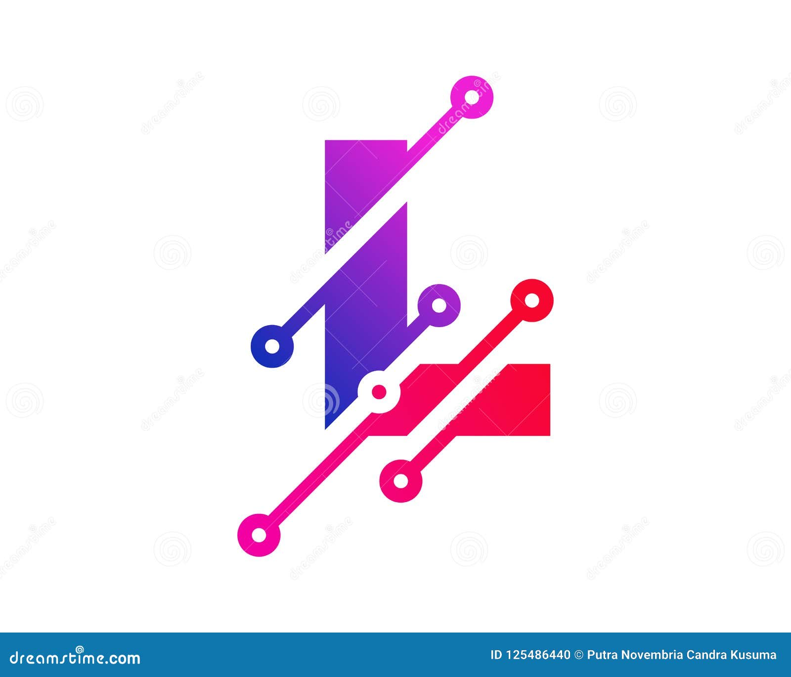L Digital Letter Technology Logo Icon Design Stock Vector ...