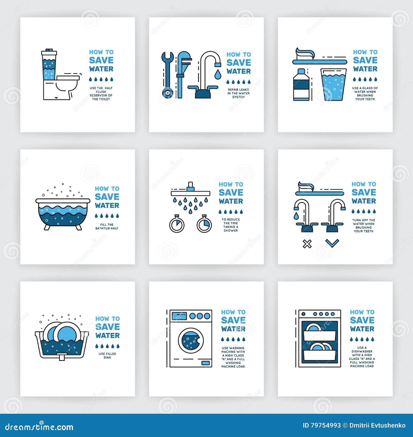 L'eau d'économie de Simbol illustration de vecteur. Illustration du ...