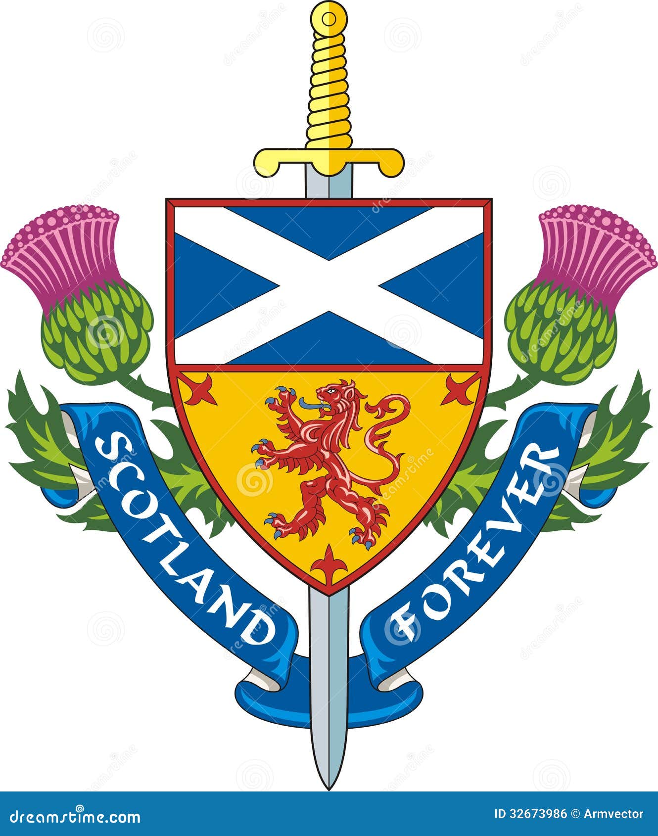 L'Ecosse Pour Toujours Image libre de droits - Image: 32673986