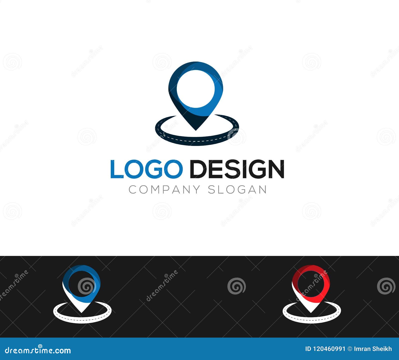L'emplacement Logo Template Dirige L'illustration Illustration de ...