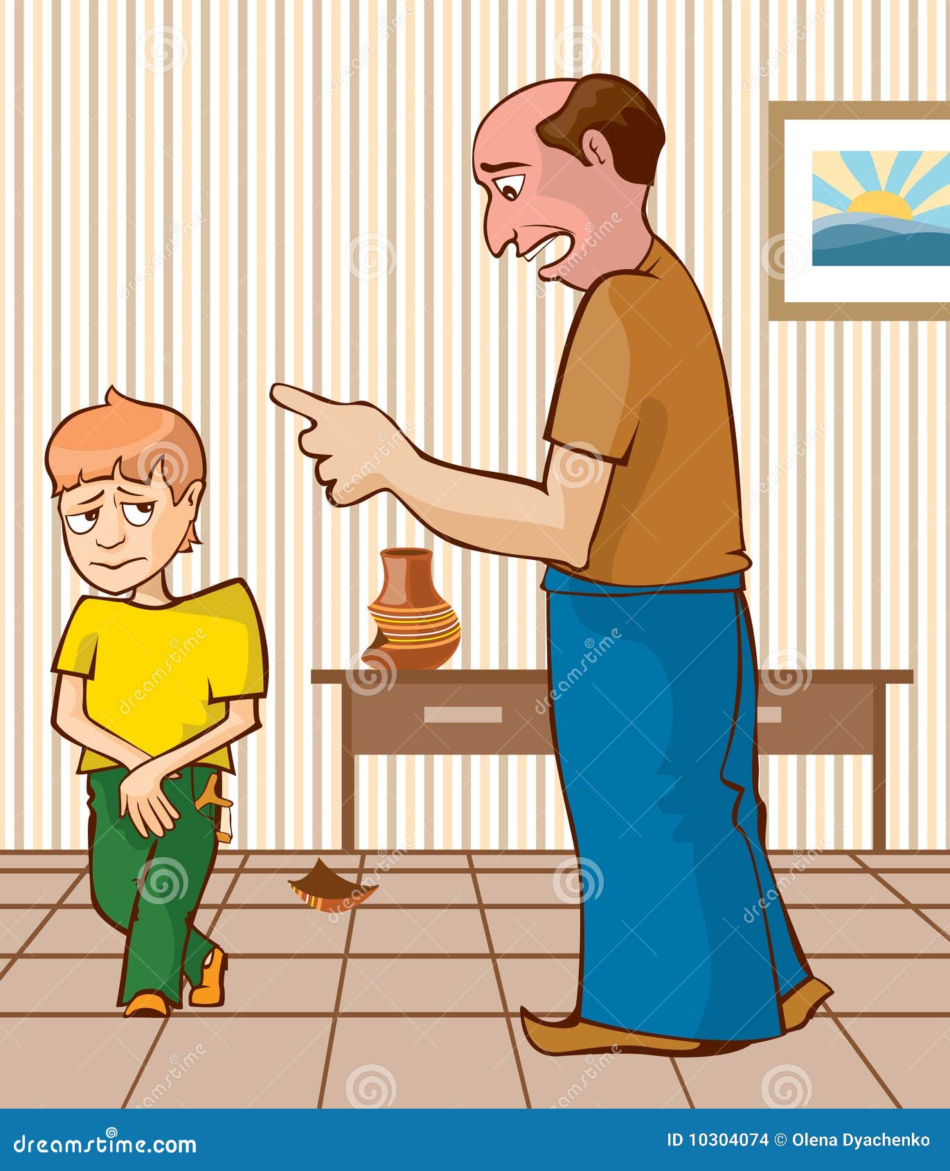 L'enfant coupable illustration de vecteur. Illustration du pièce - 10304074