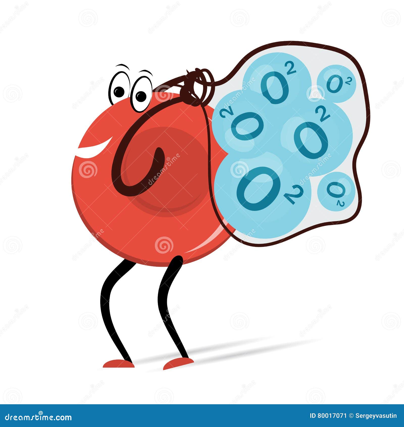 L'eritrocito Porta Le Molecole Dell'ossigeno in Borsa Illustrazione ...