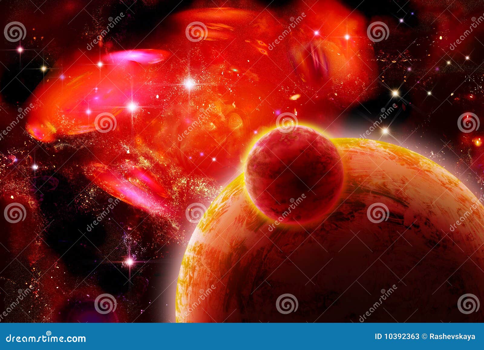 L'espace Rouge Impressionnant Illustration Stock - Illustration du ...