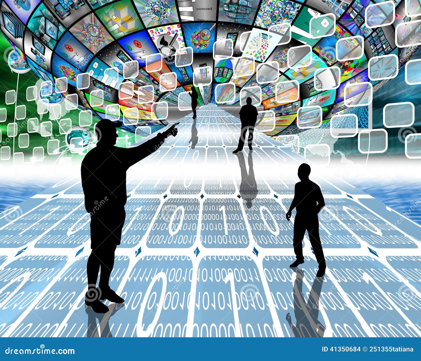 L'espace virtuel illustration stock. Illustration du interface - 41350684