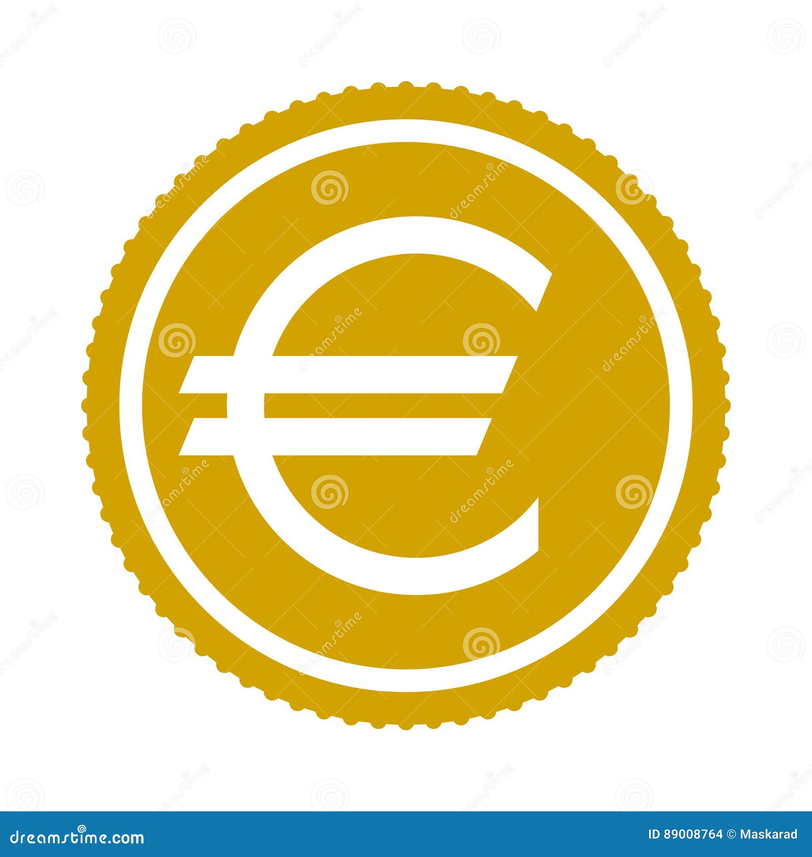 L'euro Moneta Icona Vettore Illustrazione Vettoriale - Illustrazione di ...