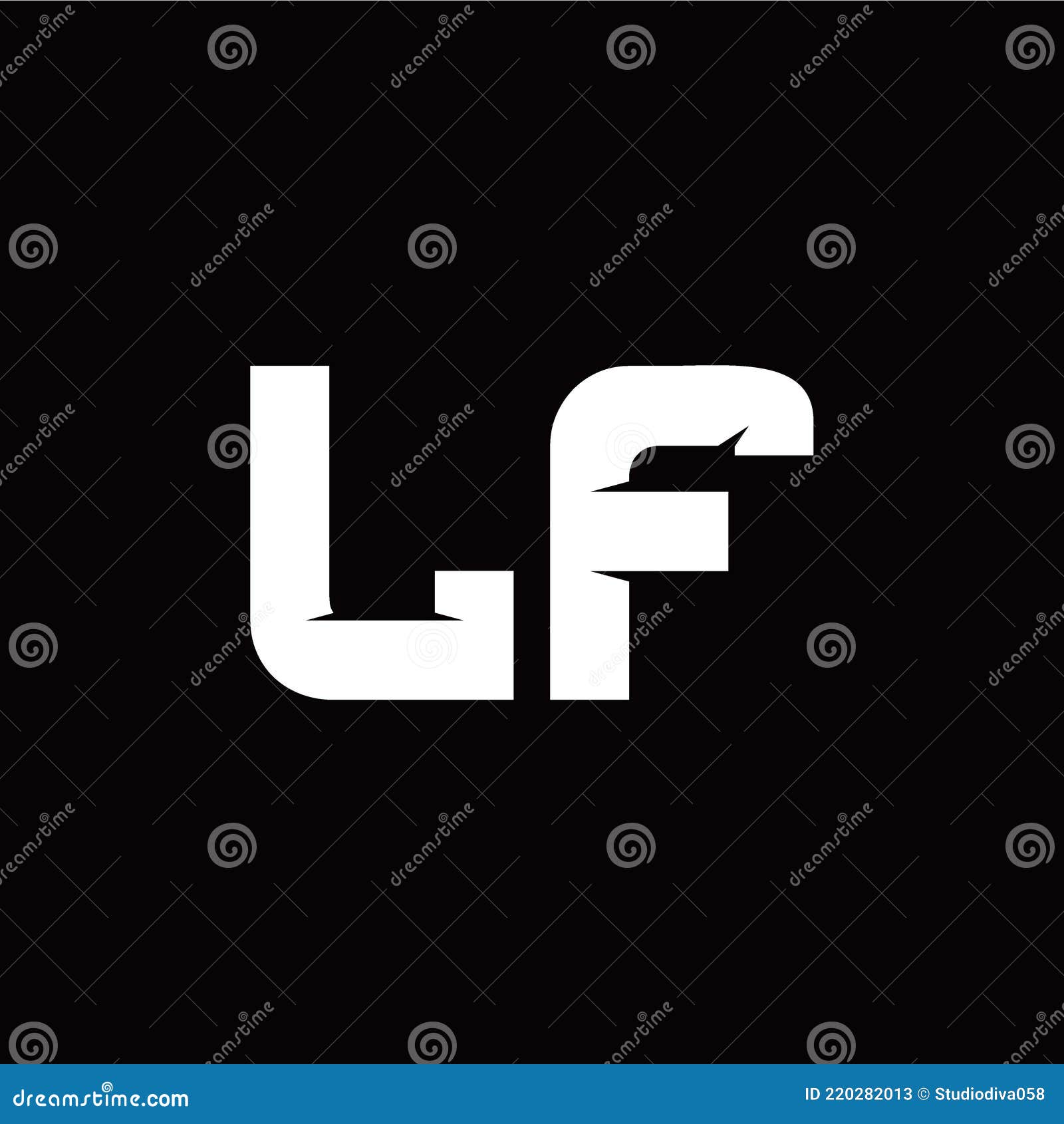 L F Letter Monogram Style Initial Logo Template Stock Vector ...