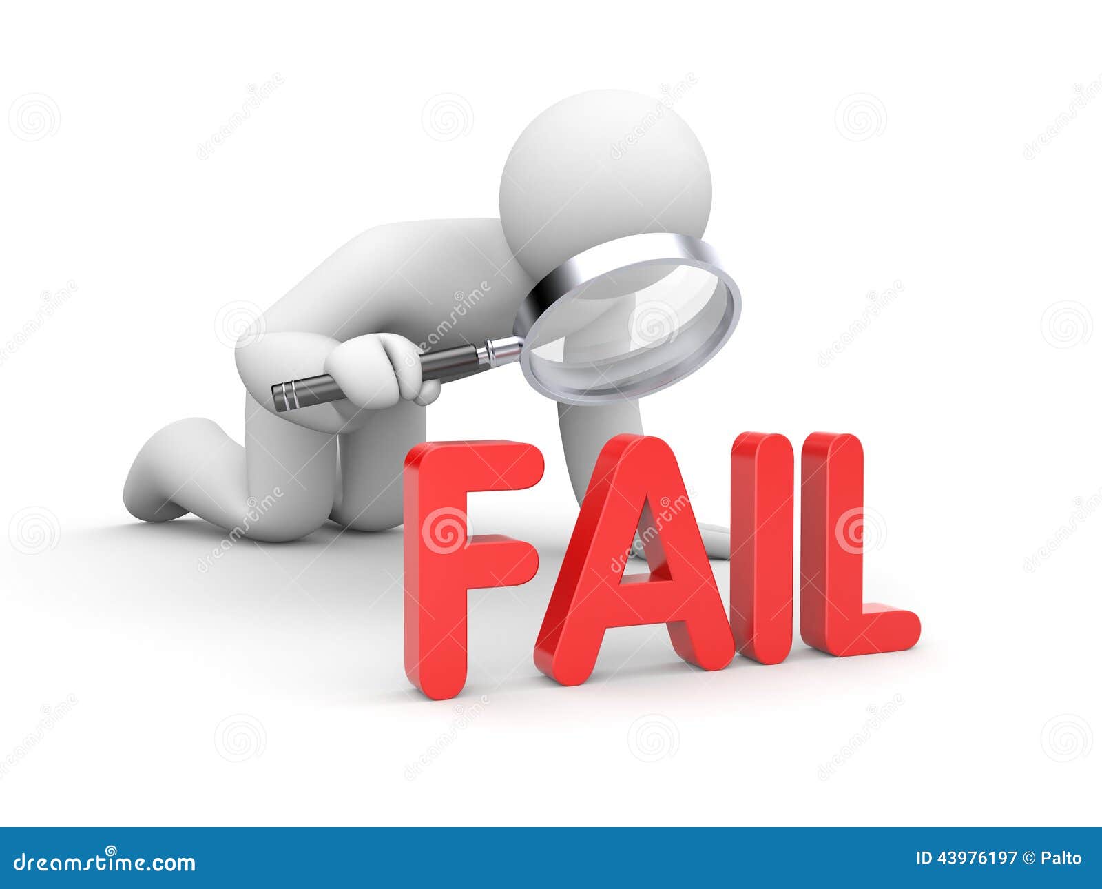 L'homme 3d Analyse Ses Erreurs Illustration Stock - Illustration du ...