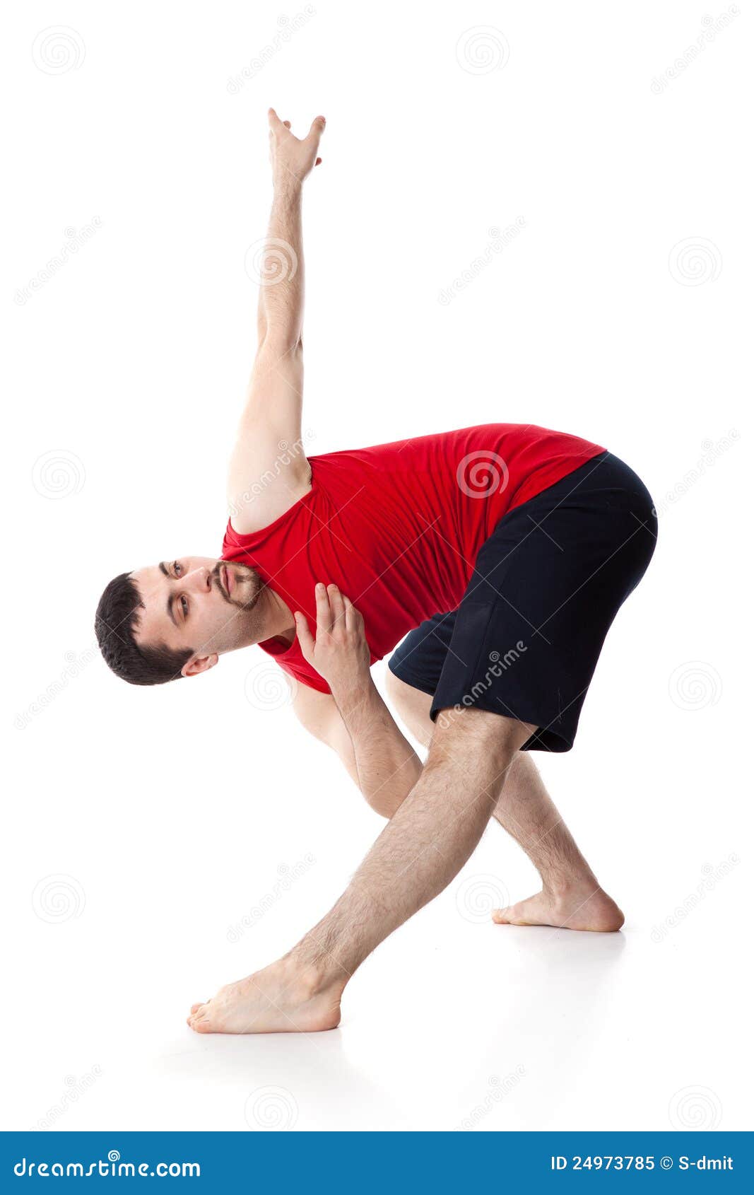 L'homme est un acrobate image stock. Image du personne - 24973785