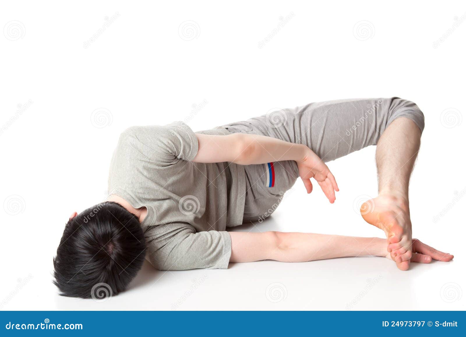 L'homme est un acrobate image stock. Image du élégance - 24973797