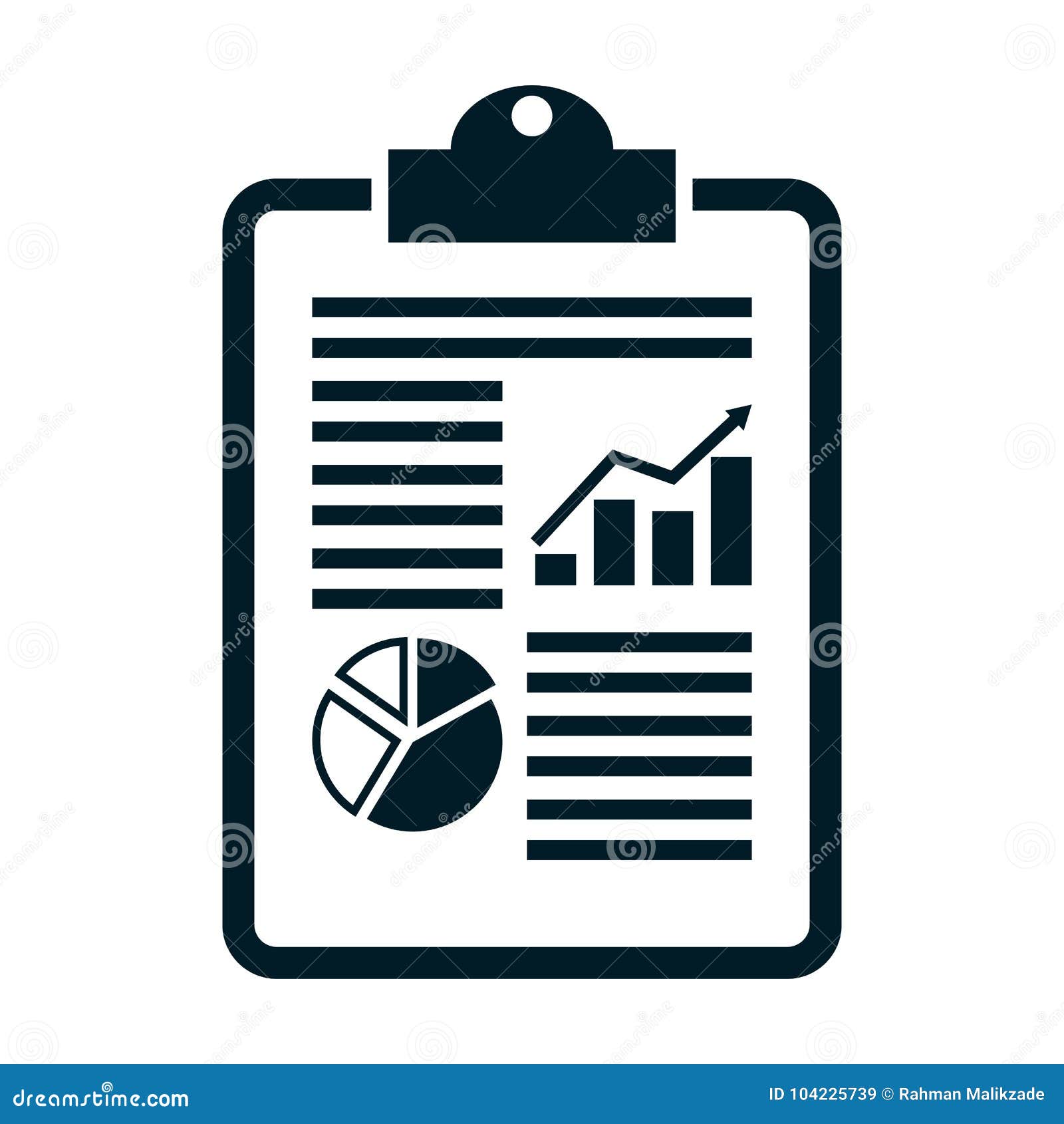 L'icône De Rapport De Gestion Audit Et Analyse, Document Vecteur Plat ...