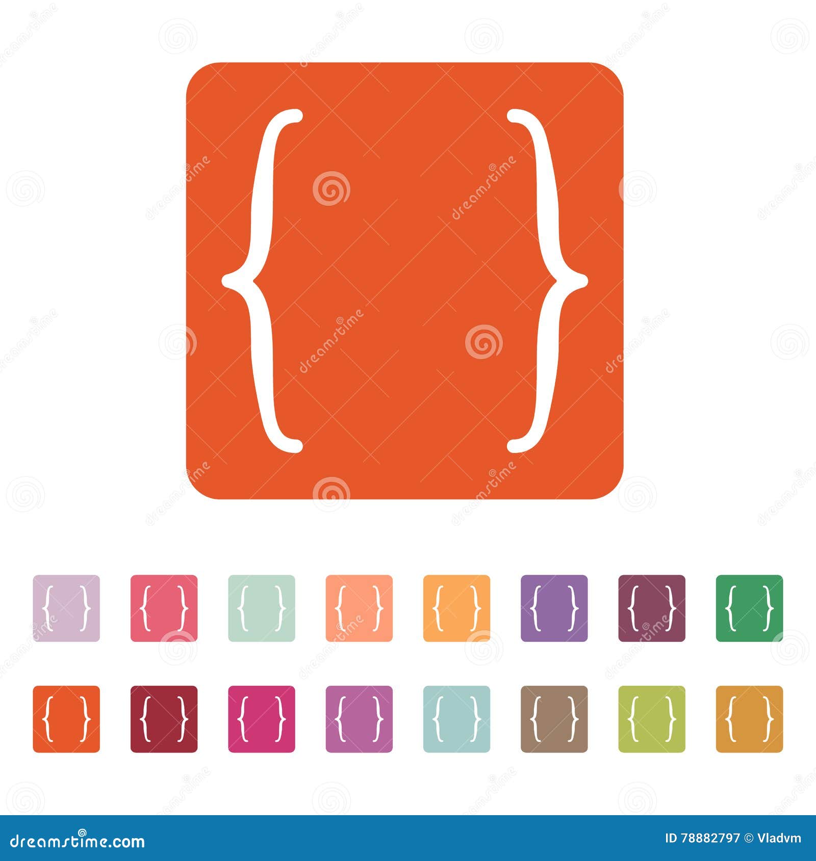 L'icône D'accolade Symbole De Citation Plat Illustration de Vecteur ...