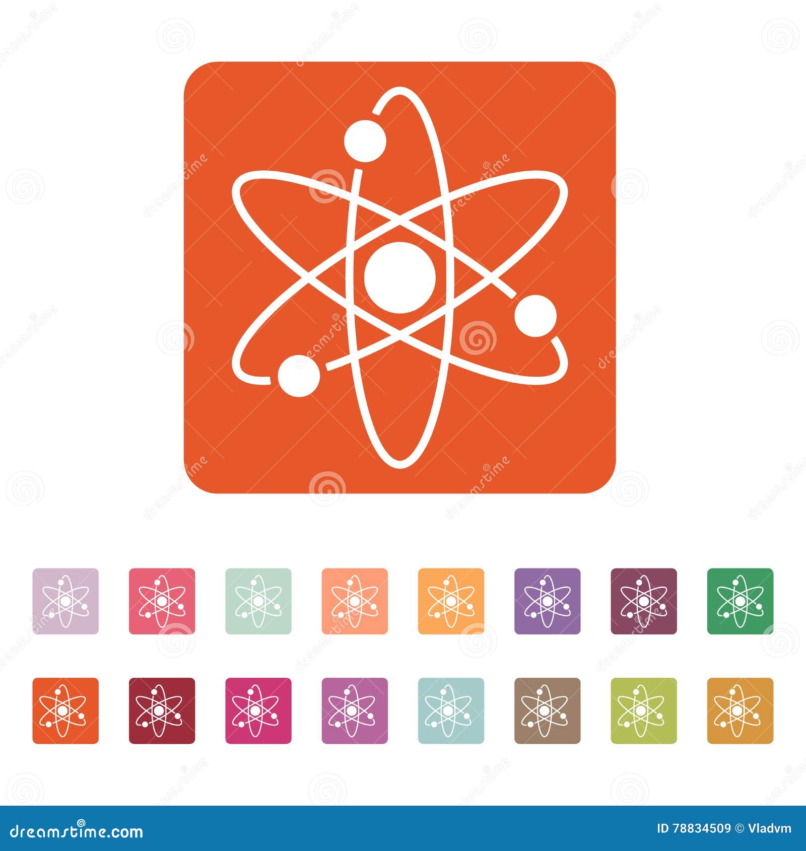 L'icône D'atome Symbole D'atome Plat Illustration de Vecteur ...