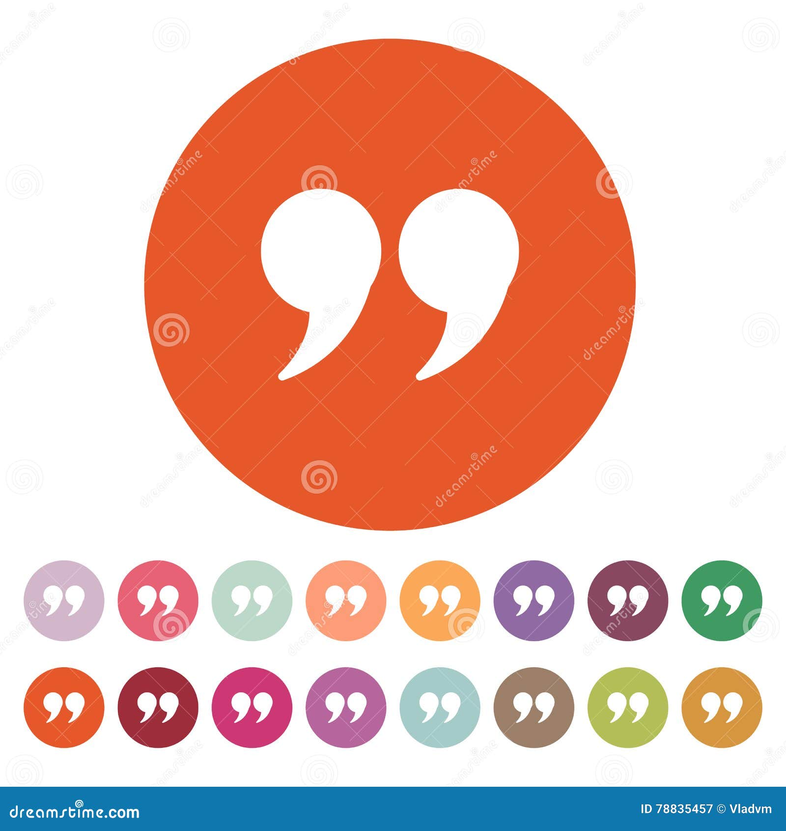 L'icône De Citation Symbole De Citation Plat Illustration de Vecteur ...
