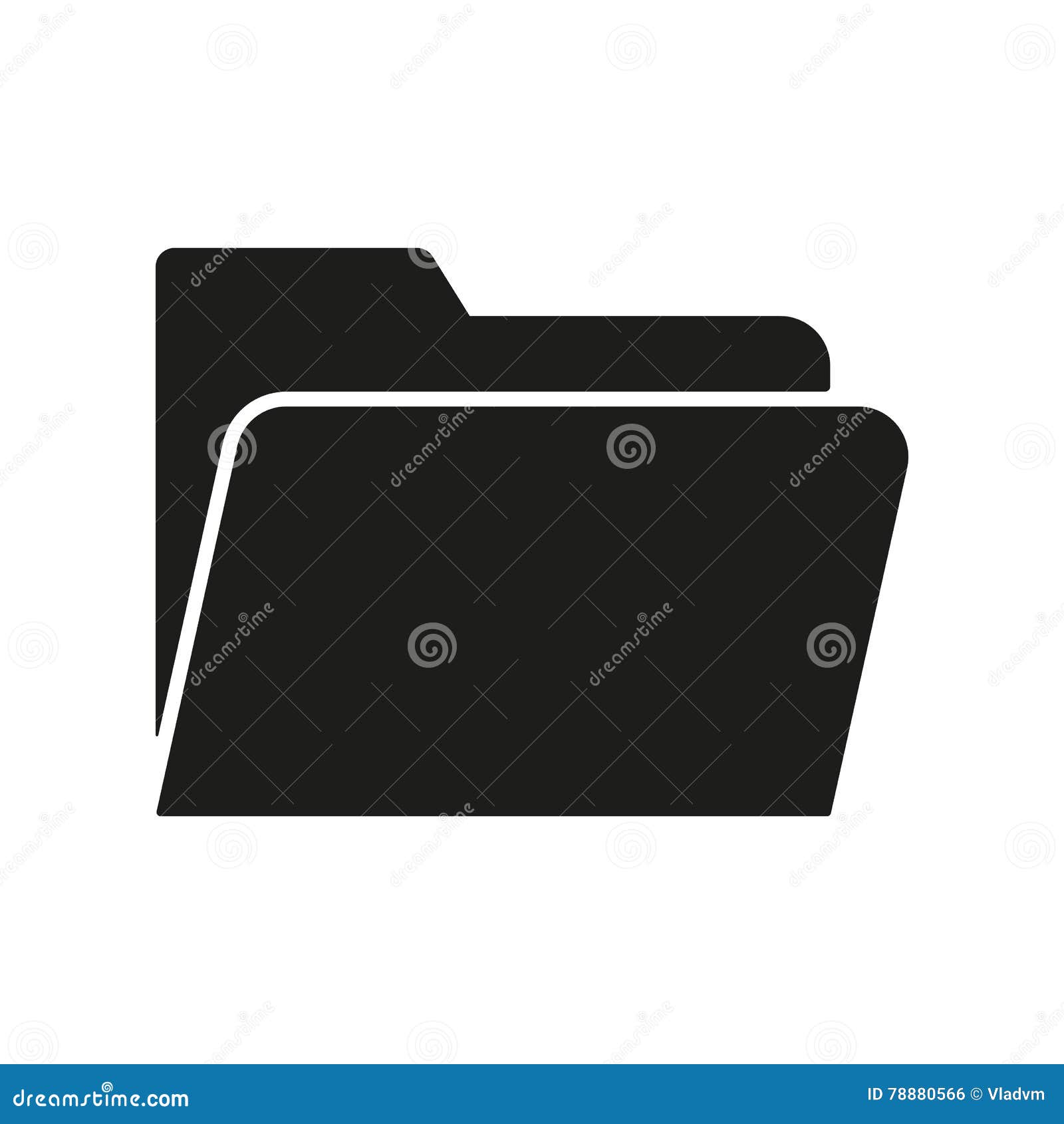 L'icône De Dossier Symbole De Dossier Plat Illustration de Vecteur ...