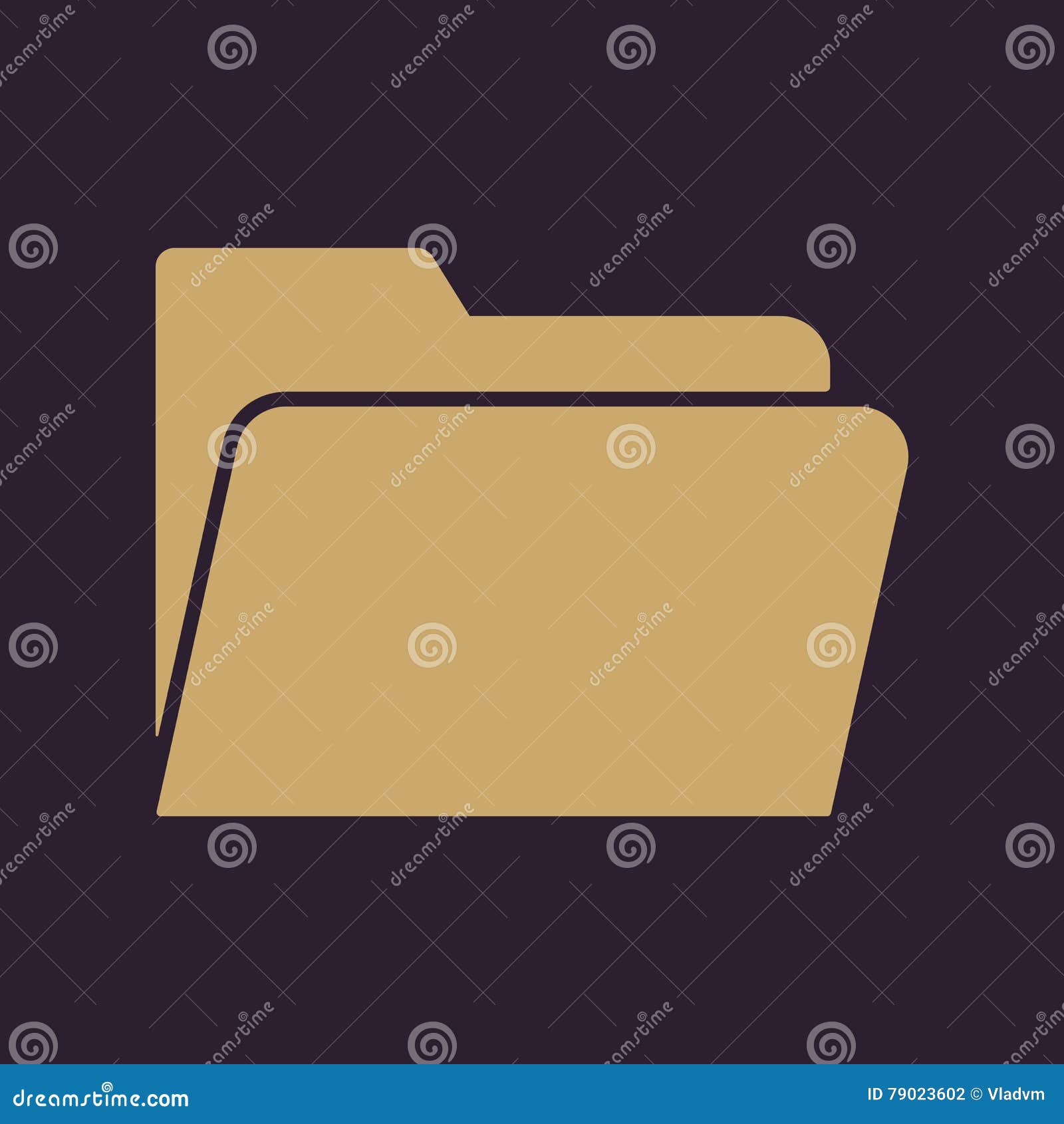 L'icône De Dossier Symbole De Dossier Plat Illustration de Vecteur ...