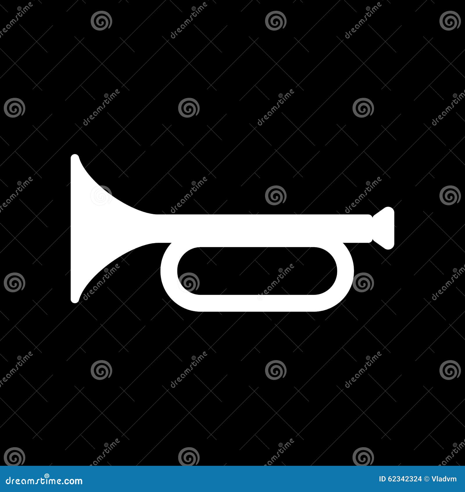 L'icône De Klaxon Symbole De Clairon Plat Illustration Stock ...