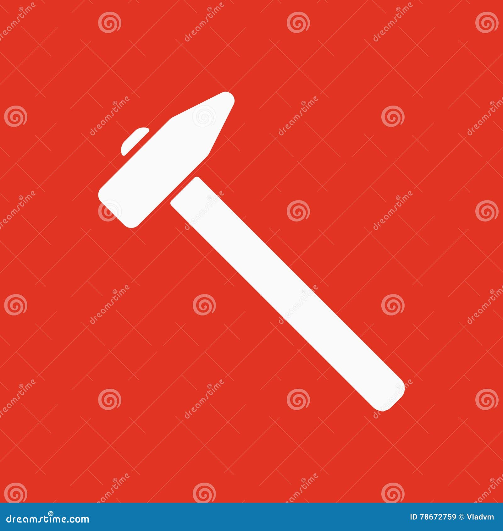 L'icône De Marteau Symbole De Marteau Plat Illustration de Vecteur ...