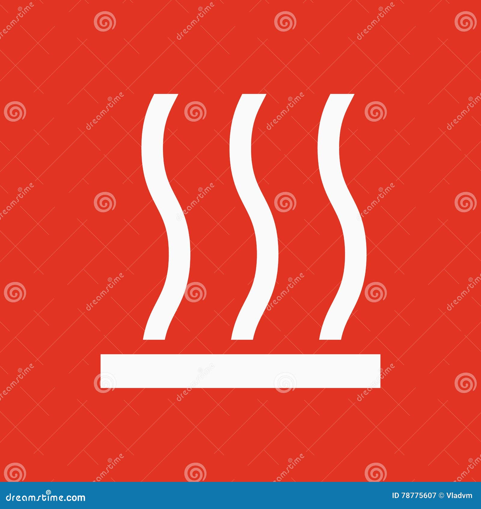 L'icône De Surface Chaude Avec Chaleur Symbole Plat Illustration de ...